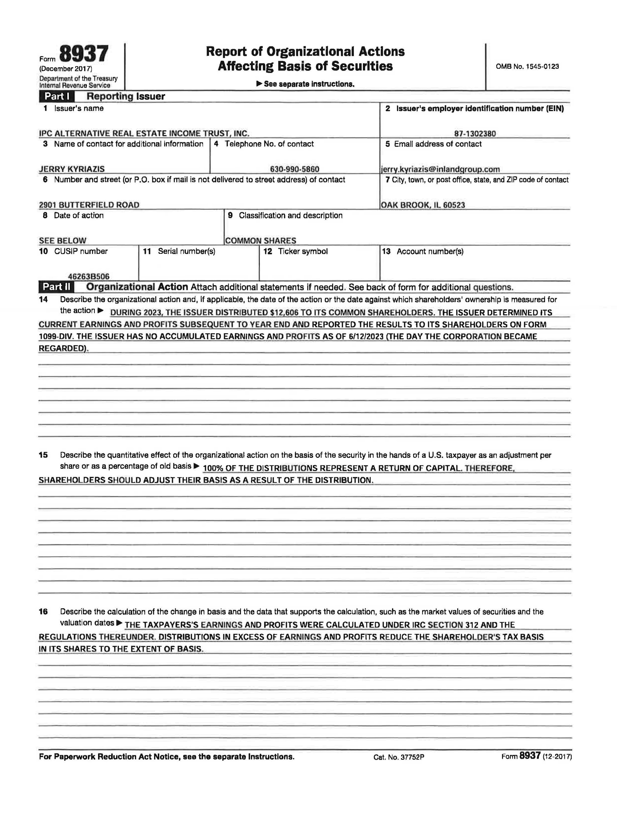 Investor-Focused Resources | IPC ALT REIT